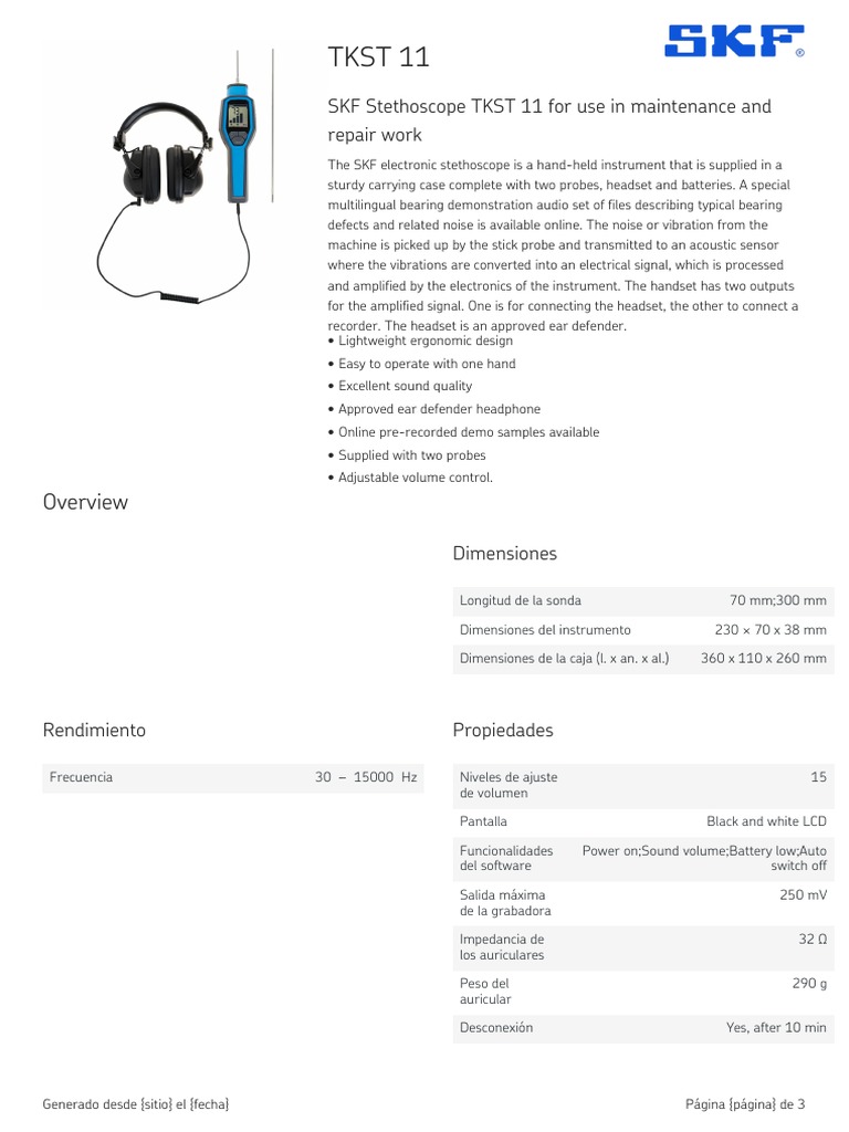 SKF TKST 11 Specification | Descargar gratis PDF | Red mundial | Internet y web