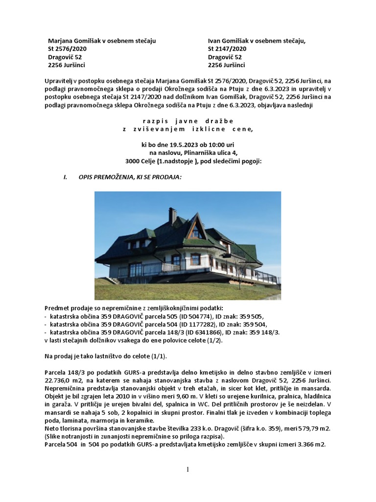Drazba Celje | PDF