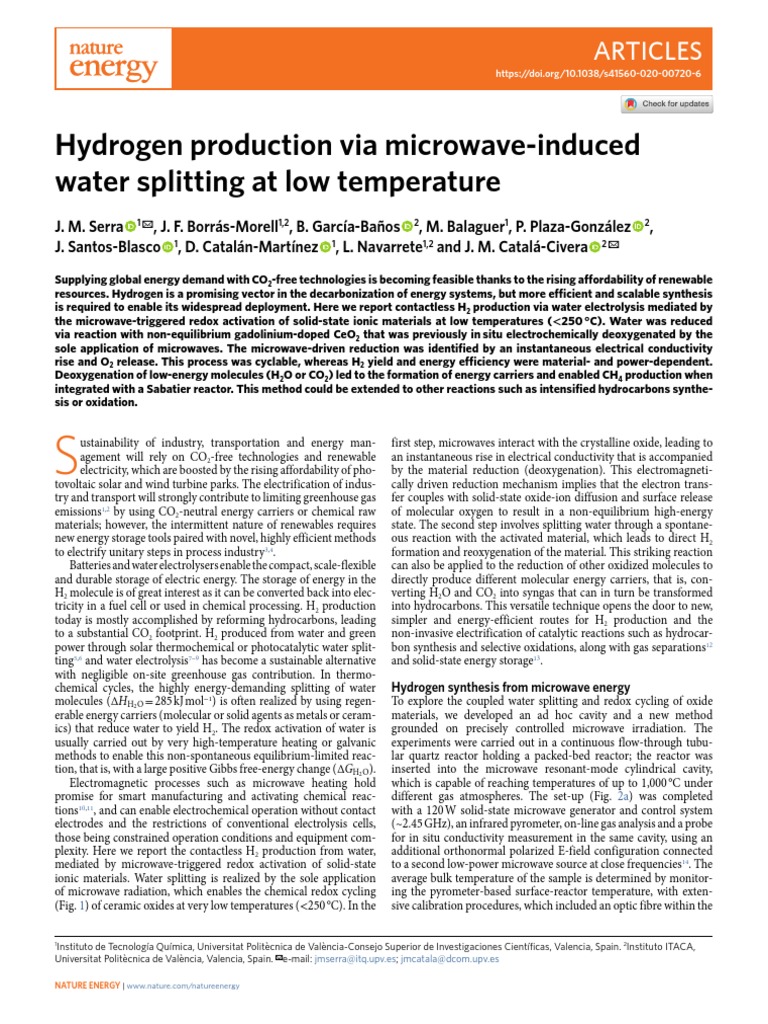 UPV Hydrogen | PDF | Heat | Redox