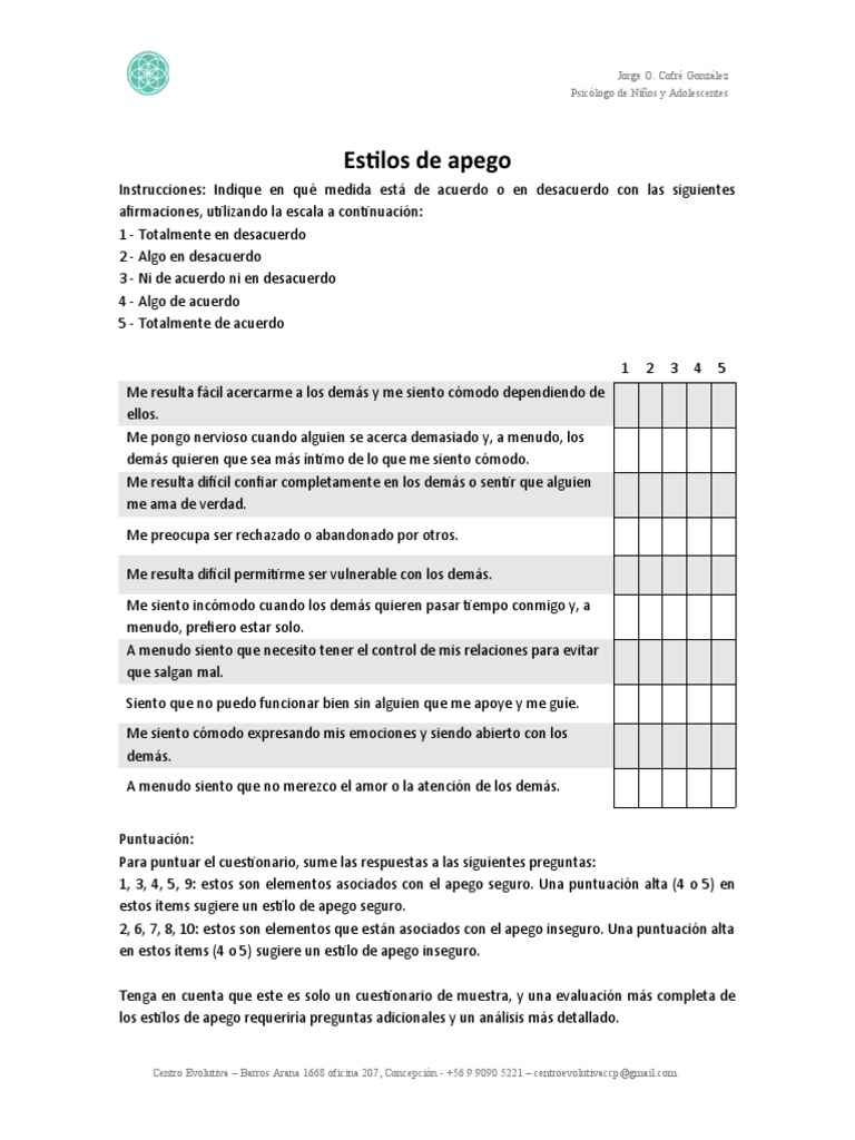 Estilos de Apego | PDF | Teoría de apego | Amor