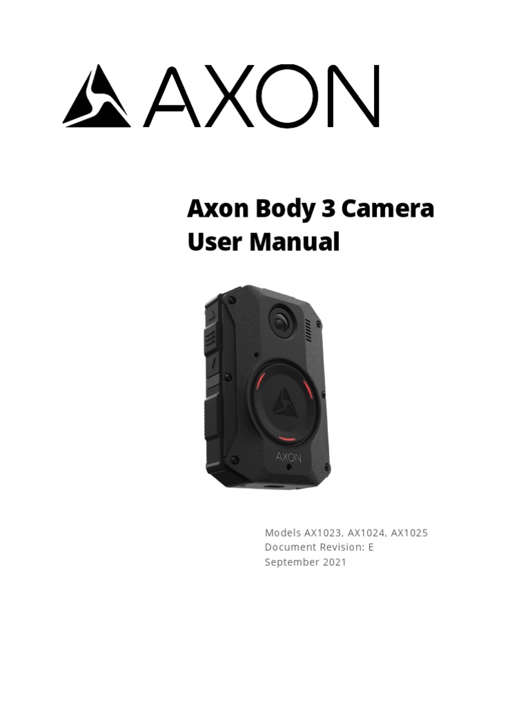 Axon Body 3 User Manual | PDF | Ios | Camera