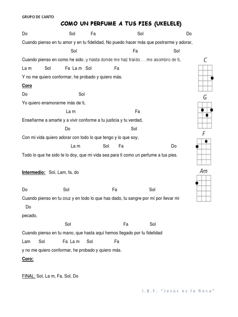 Como Un Perfume A Tus Pies Acordes | PDF