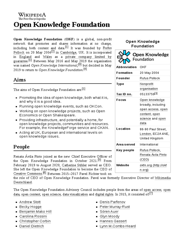 Open Knowledge Foundation | PDF | Information Technology Management | Computing