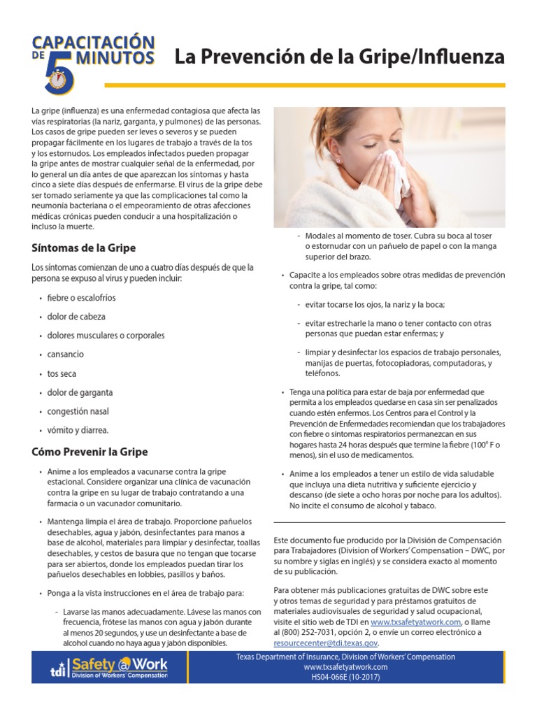 Folleto Prevención de Gripa | PDF | Influenza | Causas de la muerte
