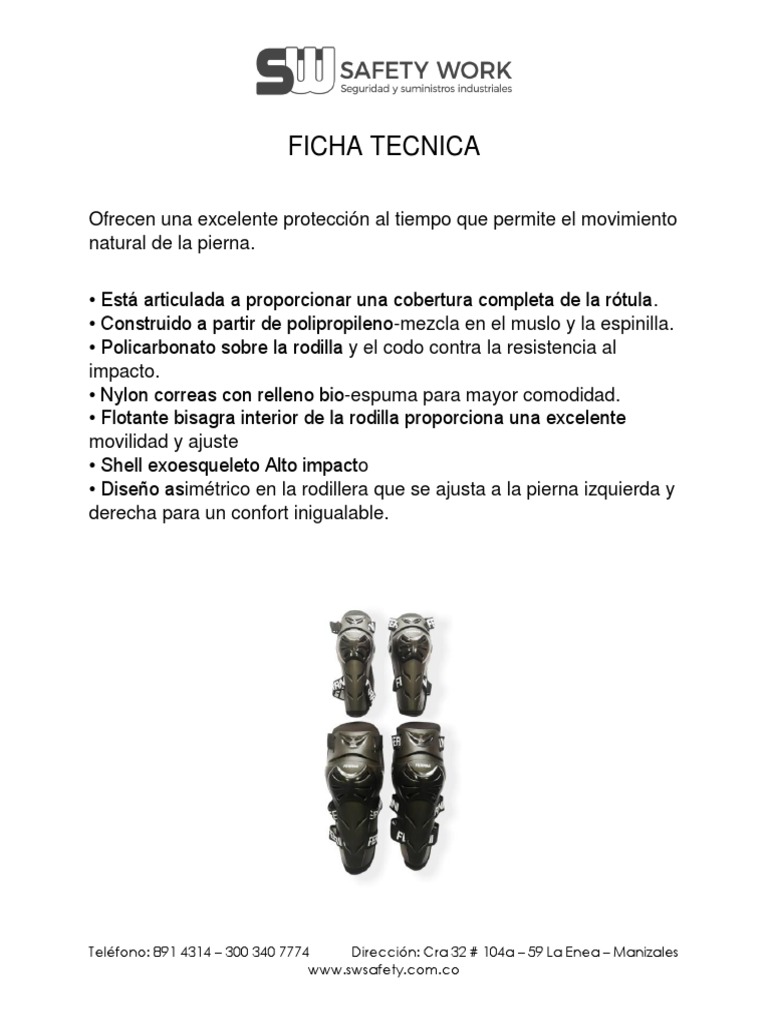 Codera y Rodilleras | PDF