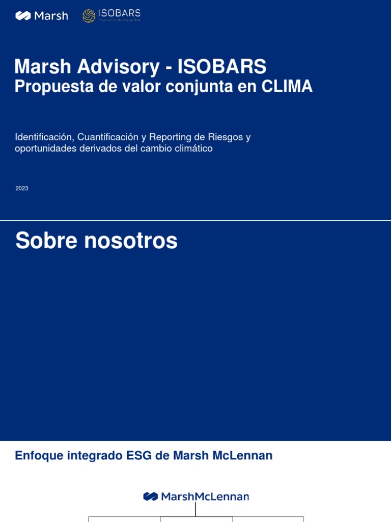 Propuesta Valor Clima. Marsh Advisory - Isobars | PDF | normas ...