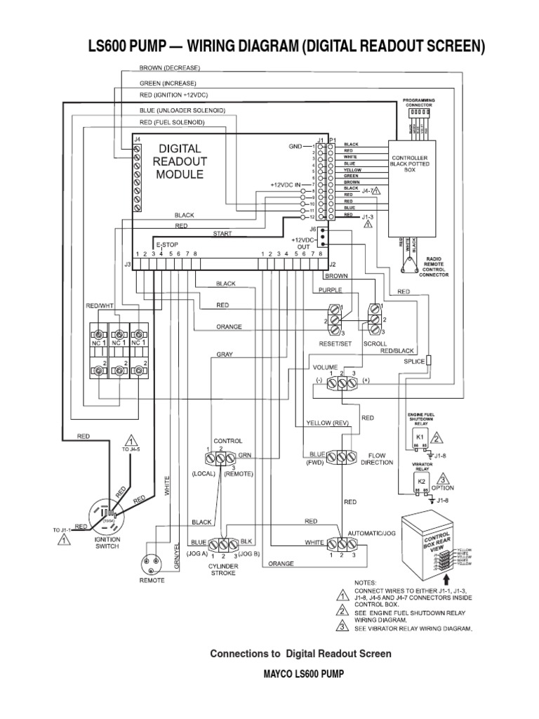 LS600 Digital Readout Screen Wiring Diagram | PDF