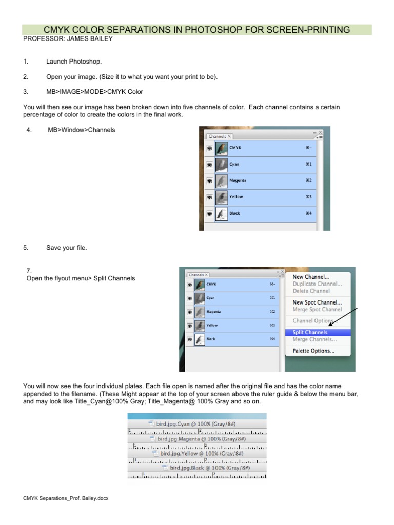 Photoshop CMYK for Screen-Printing | PDF | Imaging | Computer Vision