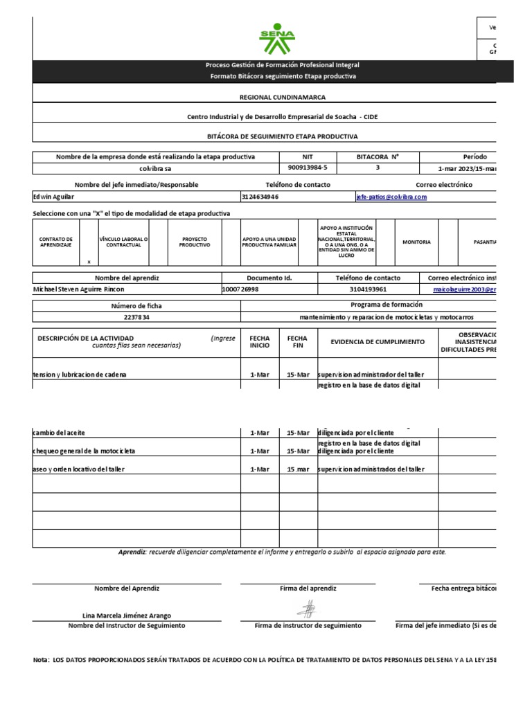 Bitacora 3 - Michael Aguirre | PDF