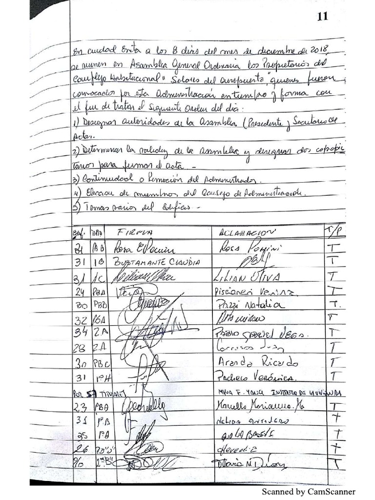 Ejemplo de Acta | PDF