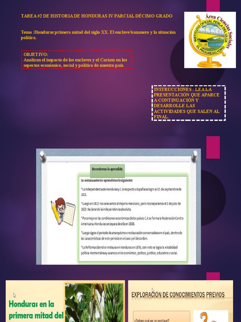 Tarea 2 Historia de Honduras IV Parcial | PDF