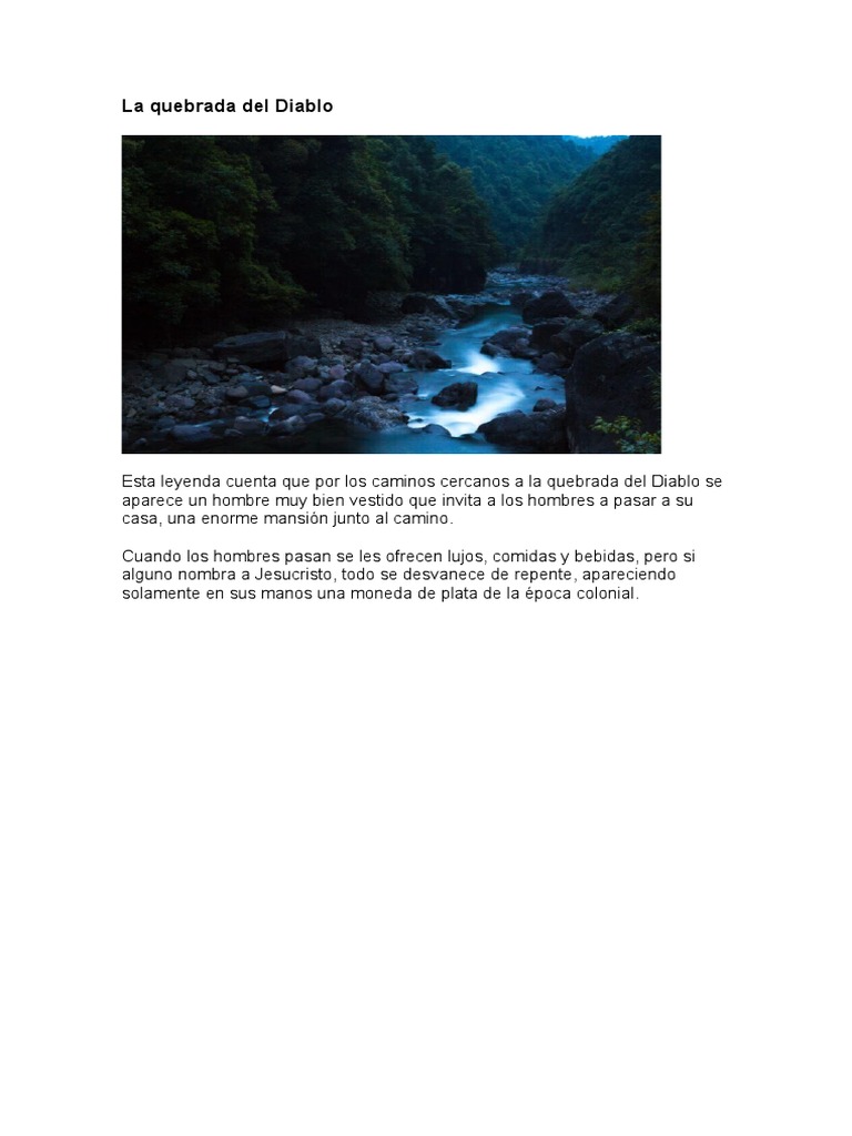 La Quebrada Del Diablo | PDF