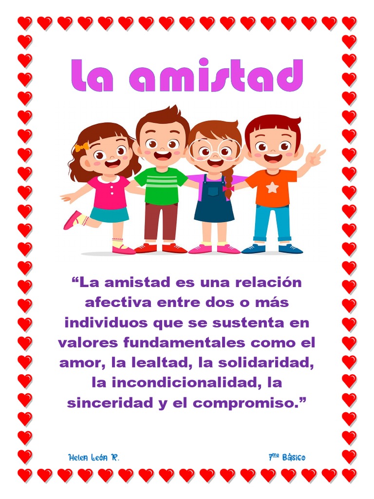 Valores Fundamentales de la Amistad | PDF | Relaciones personales ...