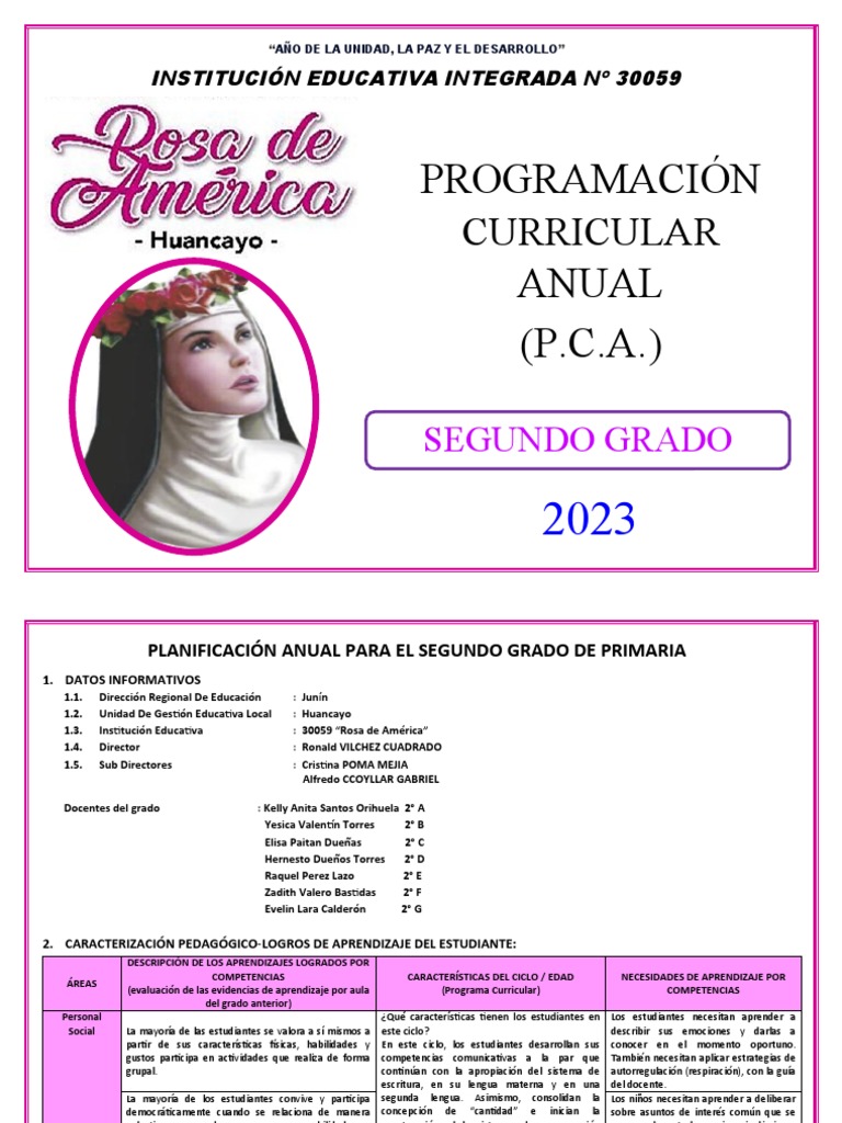 Programación Anual Último | PDF | Aprendizaje | Comunicación