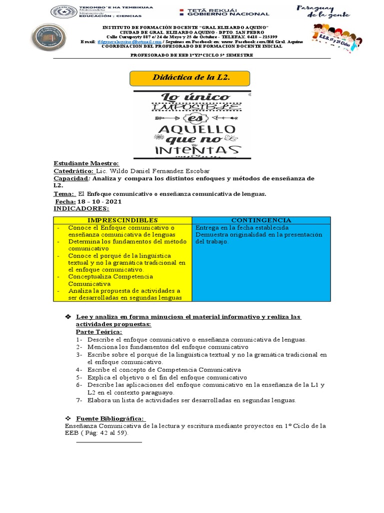 Clase 4 Didáctica de La l2. | PDF