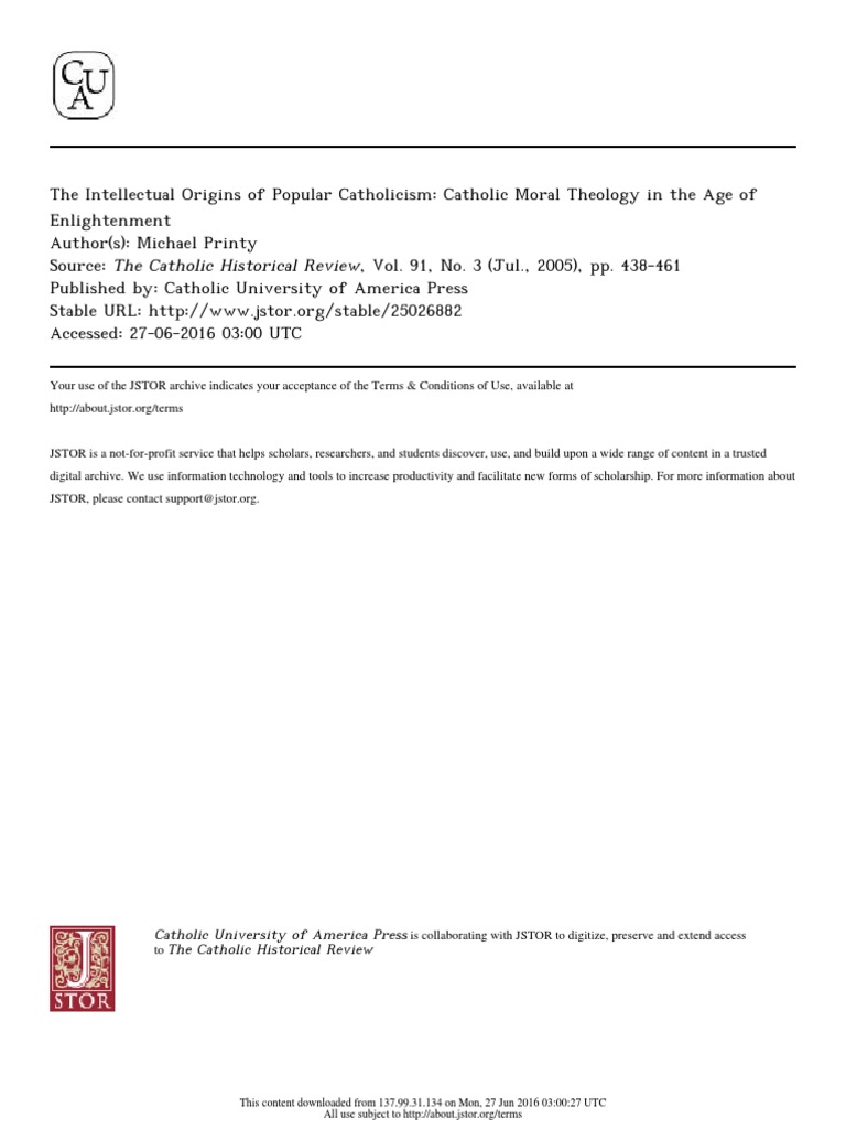 Catholic University of America Press The Catholic Historical Review ...