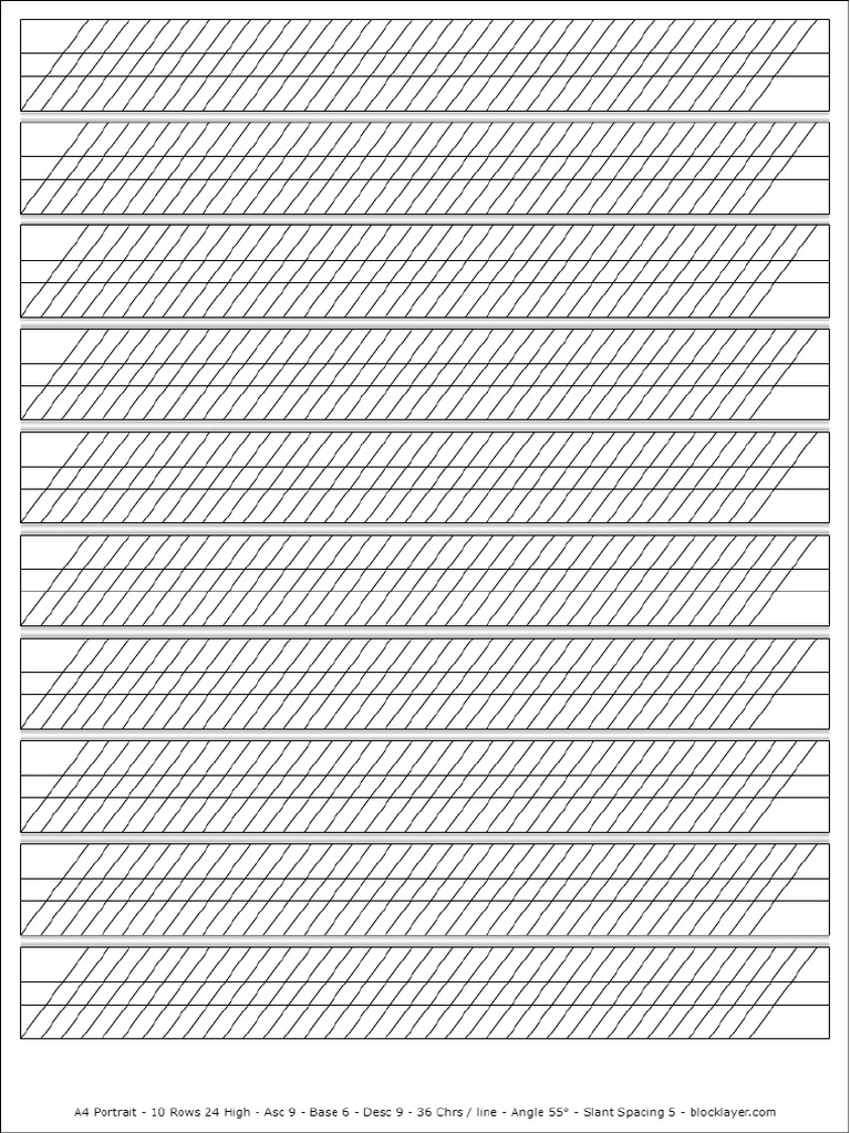 Pauta Caligrafia Cursiva Inglesa | PDF