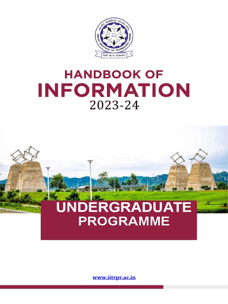 Handbook of Information AY 2023-24 - Final - Version | PDF | Engineering | Course Credit