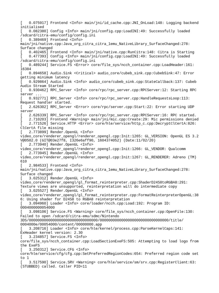 Citra Log | PDF | System Software | Software Citra Log | PDF | System Software | Software