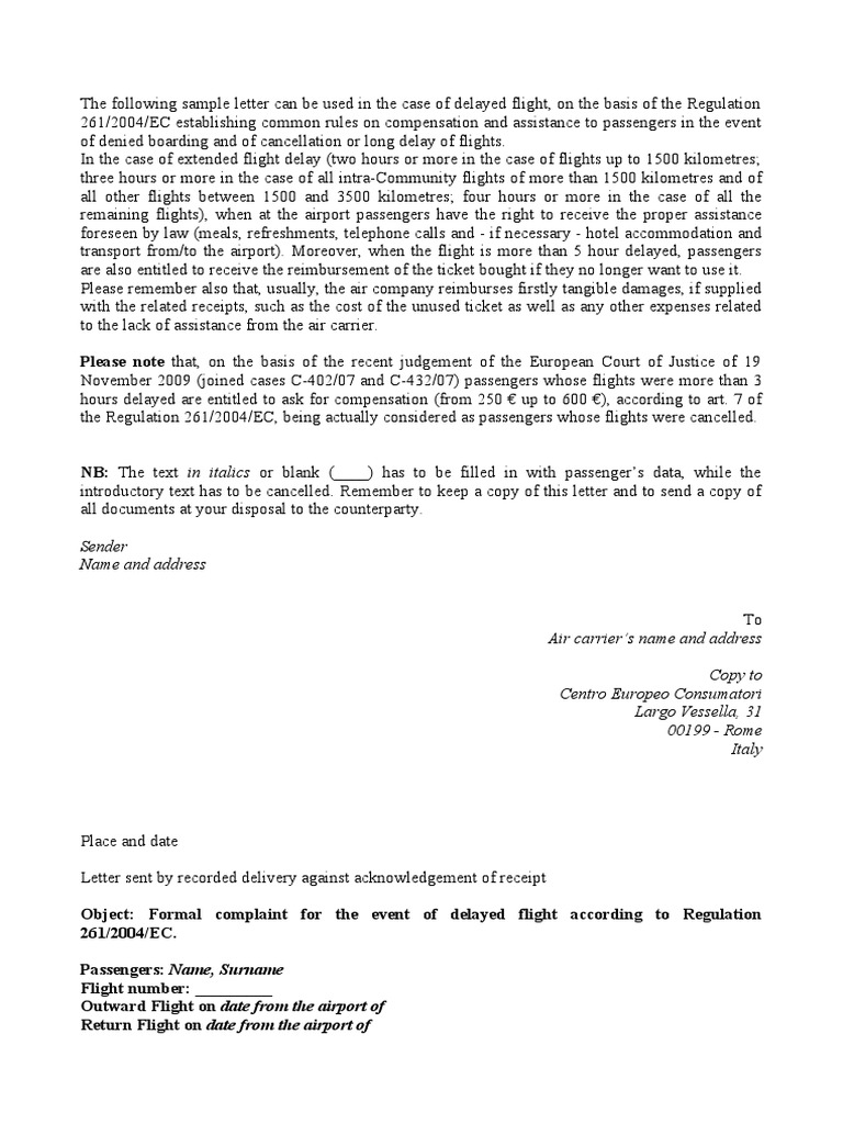 Sample Travel Complaint Letter | PDF | Justice | Crime & Violence