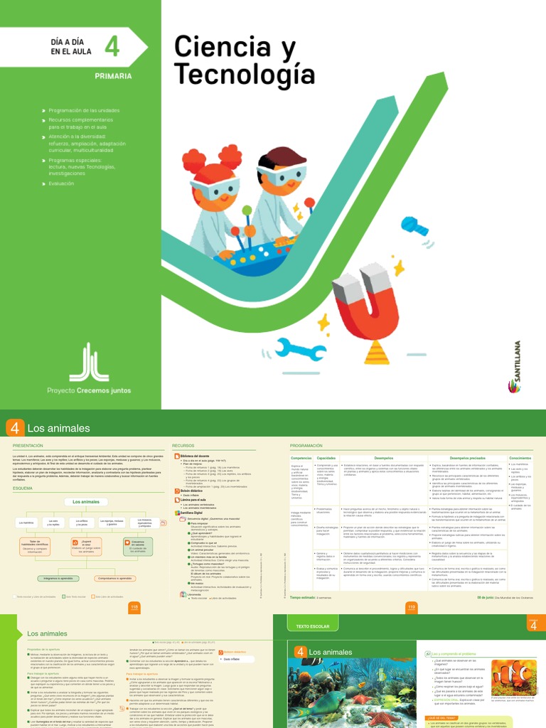 Unidad 4: Los Animales en Primaria | PDF | Invertebrado | Pescado