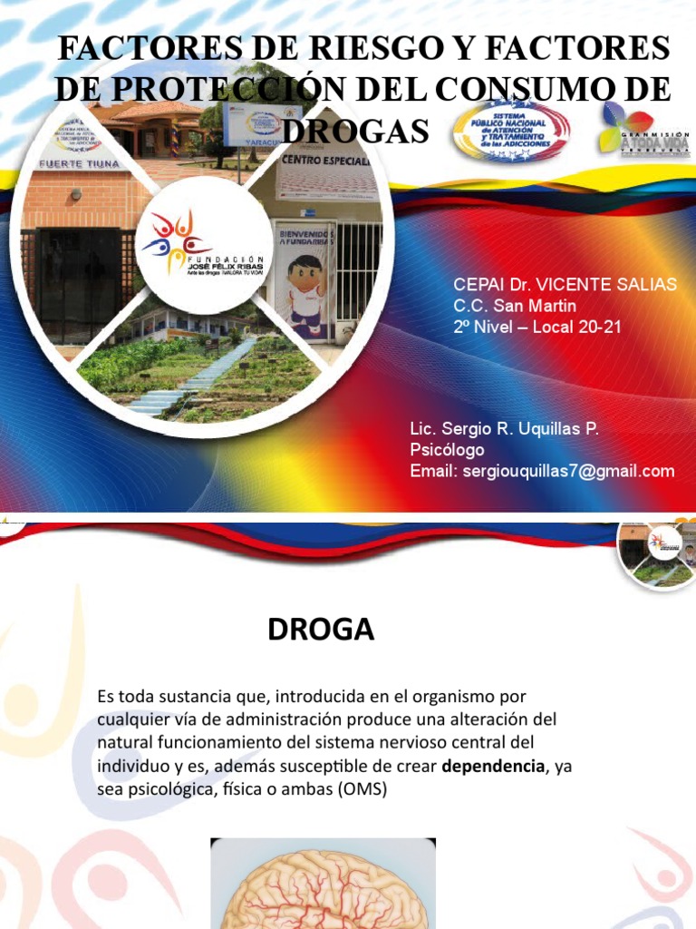 Charla de Prevención FACTORES DE RIESGO | PDF | Drogas | La dependencia de sustancias