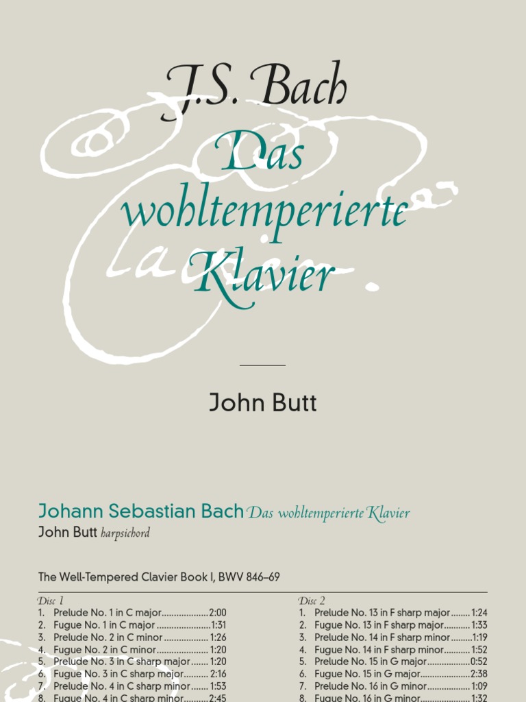 John Butt - WTC - Bach | PDF | Elements Of Music | Musical Compositions