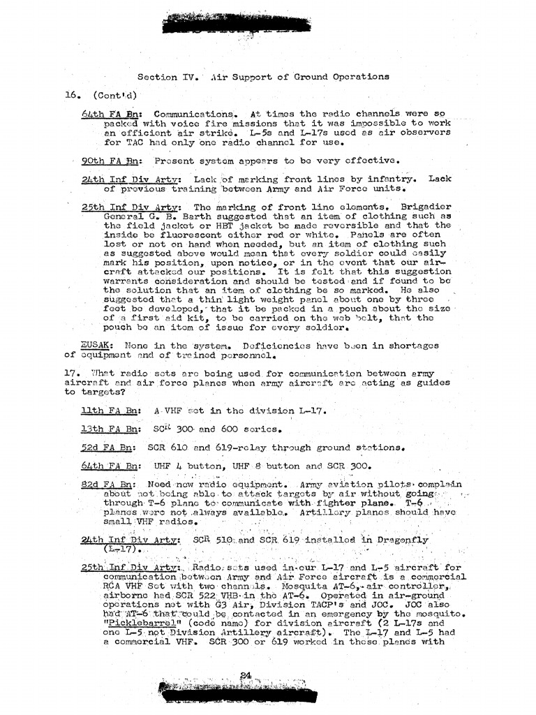 Report of The Artillery School Representative AFF Observer Team - 2 ...