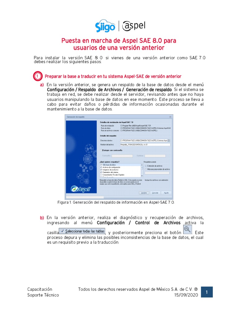 S009 - Inicio de Operaciones en Aspel SAE80 para Usuarios de Una ...