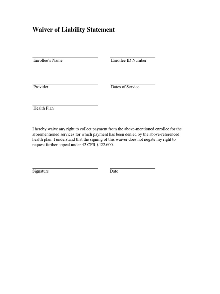 UHC Waiver of Liability Form | PDF