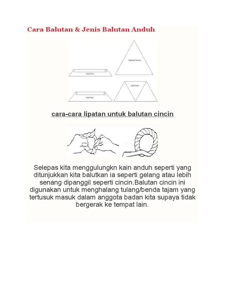 Cara dan Jenis Balutan Anduh | PDF | Gaya Hidup