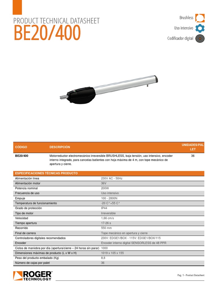 Be20400-Batientes Rogers | PDF | Vehículo de motor | Bienes manufacturados