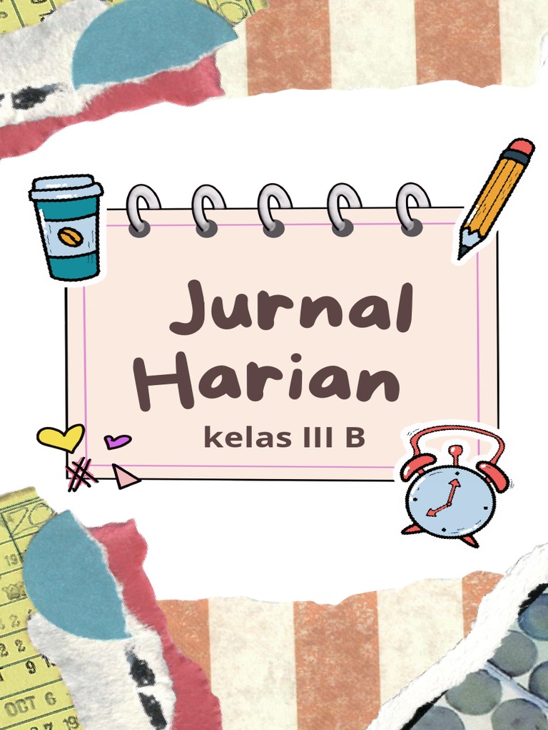 Blue Pink Cute Illustrated Daily Routine Book Cover | PDF