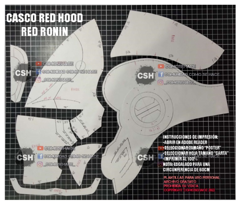 Casco Red Hood Red Ronin GRATIS | PDF