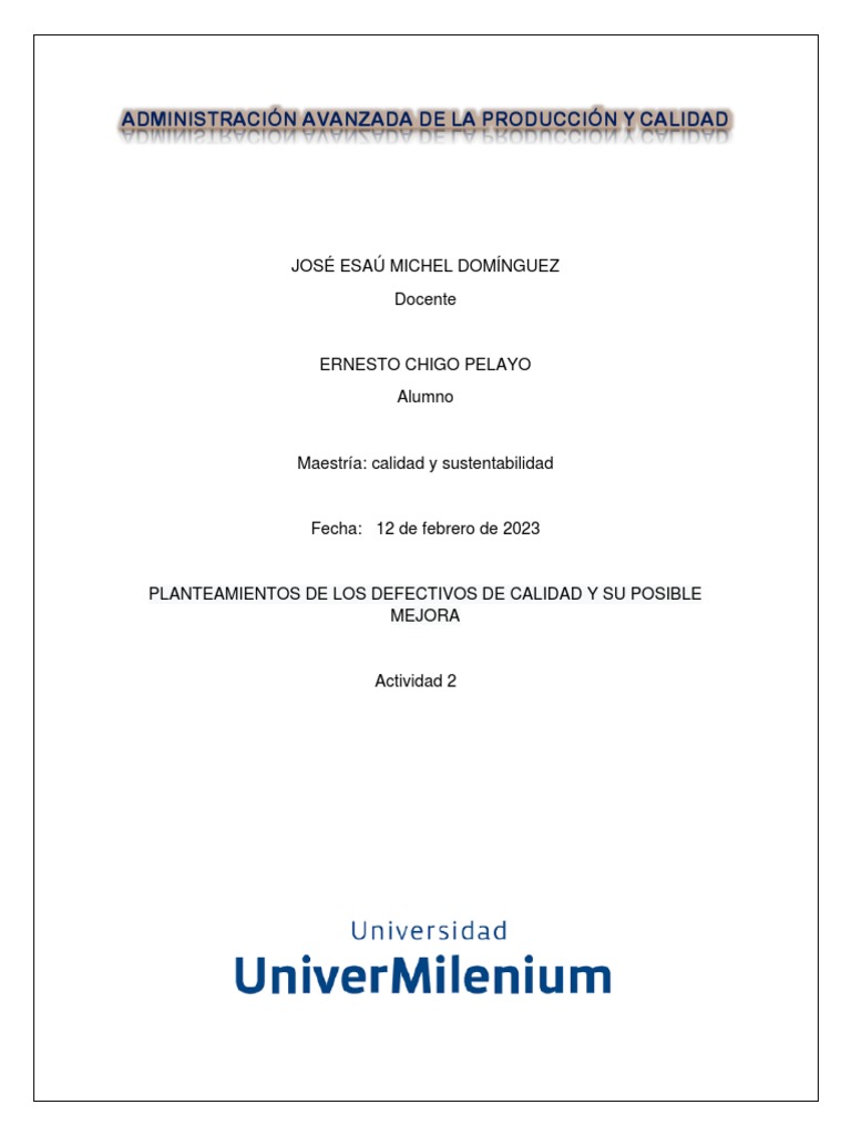 Act Apren2 ECHP | PDF | Calidad (comercial) | Six Sigma