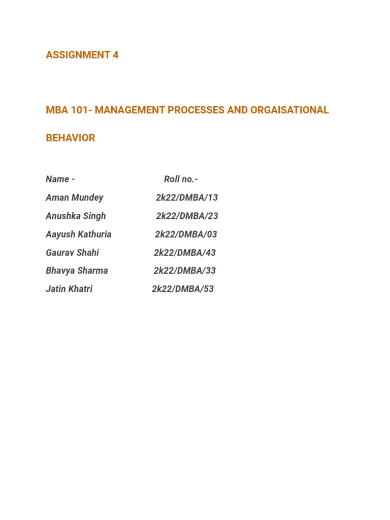 MPOB Assignment 4 | PDF