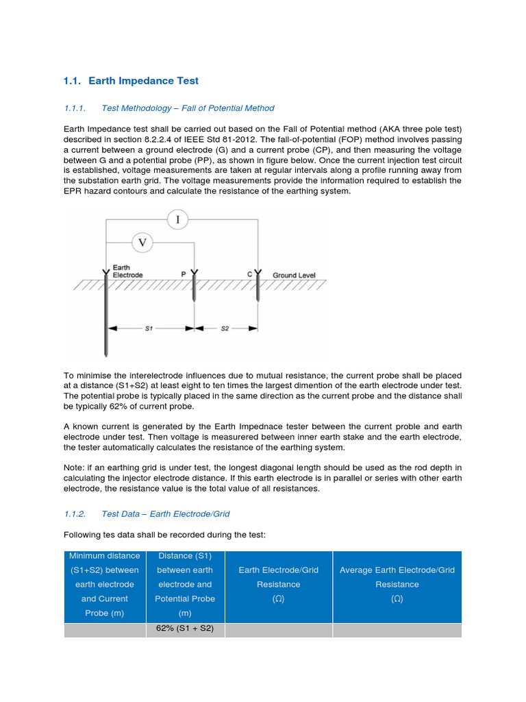 Earth Impedance Test | PDF | Electrical Impedance | Electrical ...