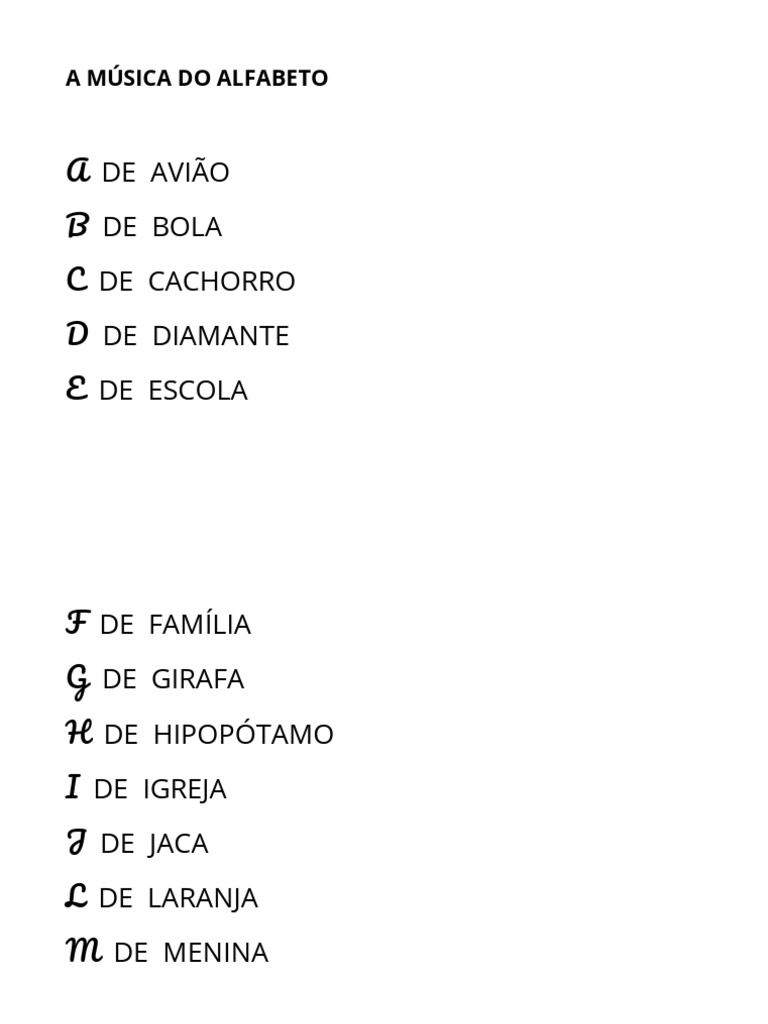 Atividade para Impressao Painel Com Letra Da Musica 1 Aula | PDF