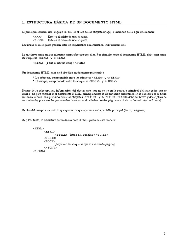 Tema 2 HTML | PDF | Hipervínculo | HTML