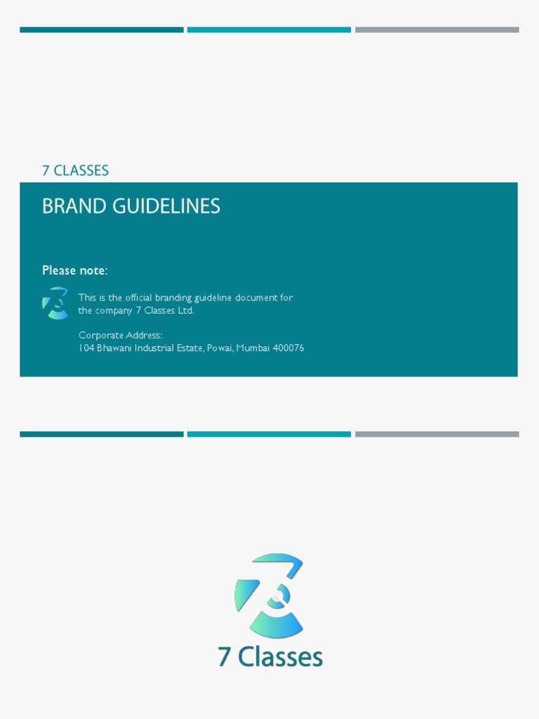 7 Classes Brand Guidelines | PDF | Brand | Color