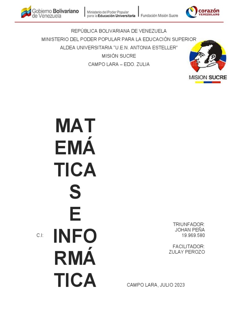 Matematica e Informatica | PDF | Ciencias de la Computación | Matemáticas