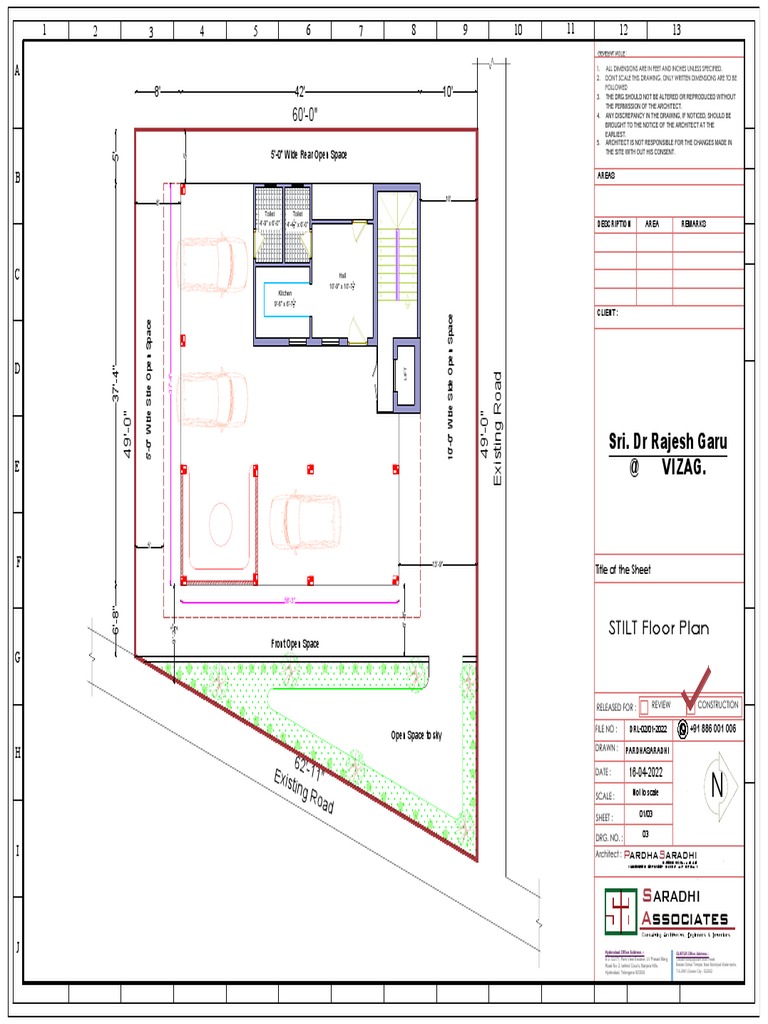 Stilt Floor Plan for Modern House | PDF