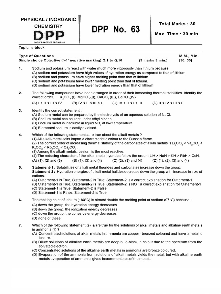 DPP No - 63 - S - Block | PDF