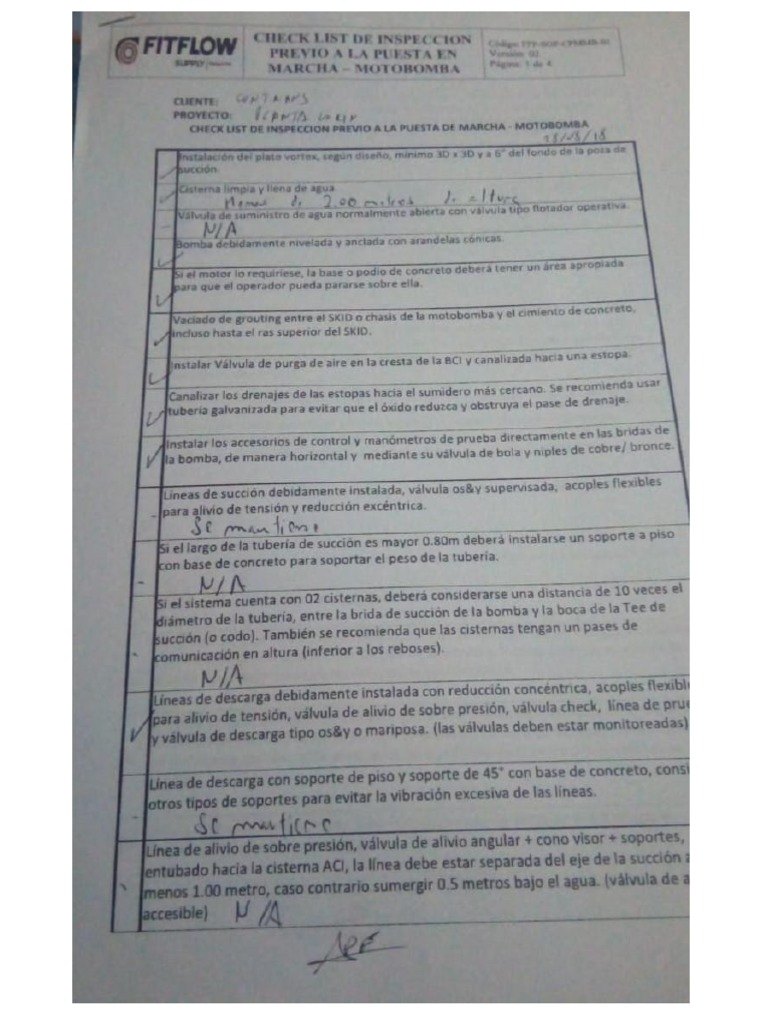 Check List BCI | PDF