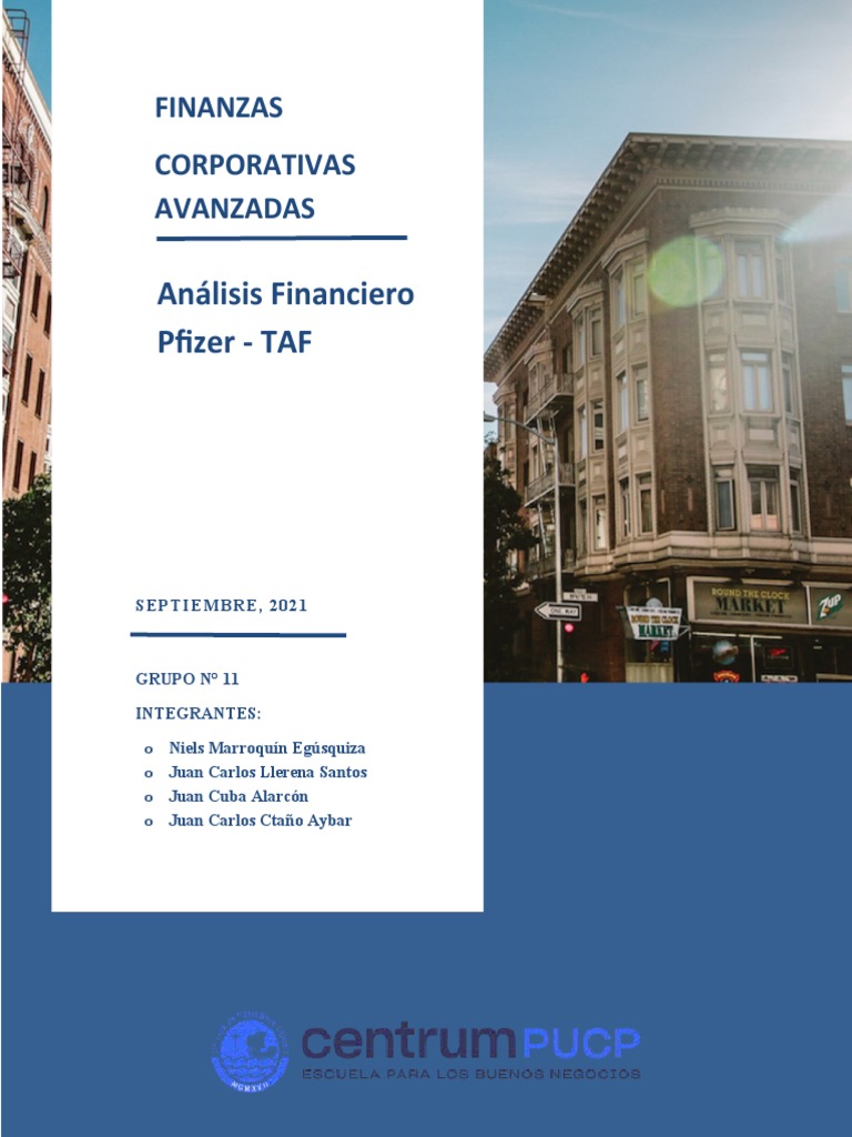 Analisis Financiero PFizer -TAF (1) | PDF | Pfizer | Rentabilidad sobre ...