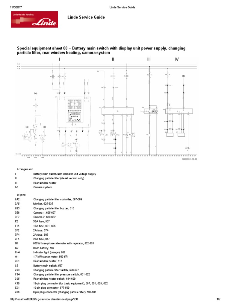 Linde Service Guide: Arrangement | PDF | Components | Equipment