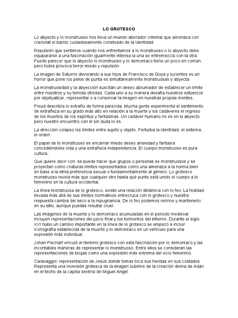 GROTESCO | PDF | Demonios | Fantasmas