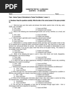 Diagnostic Test With Tos For English Grade 6 New Curriculum | PDF ...