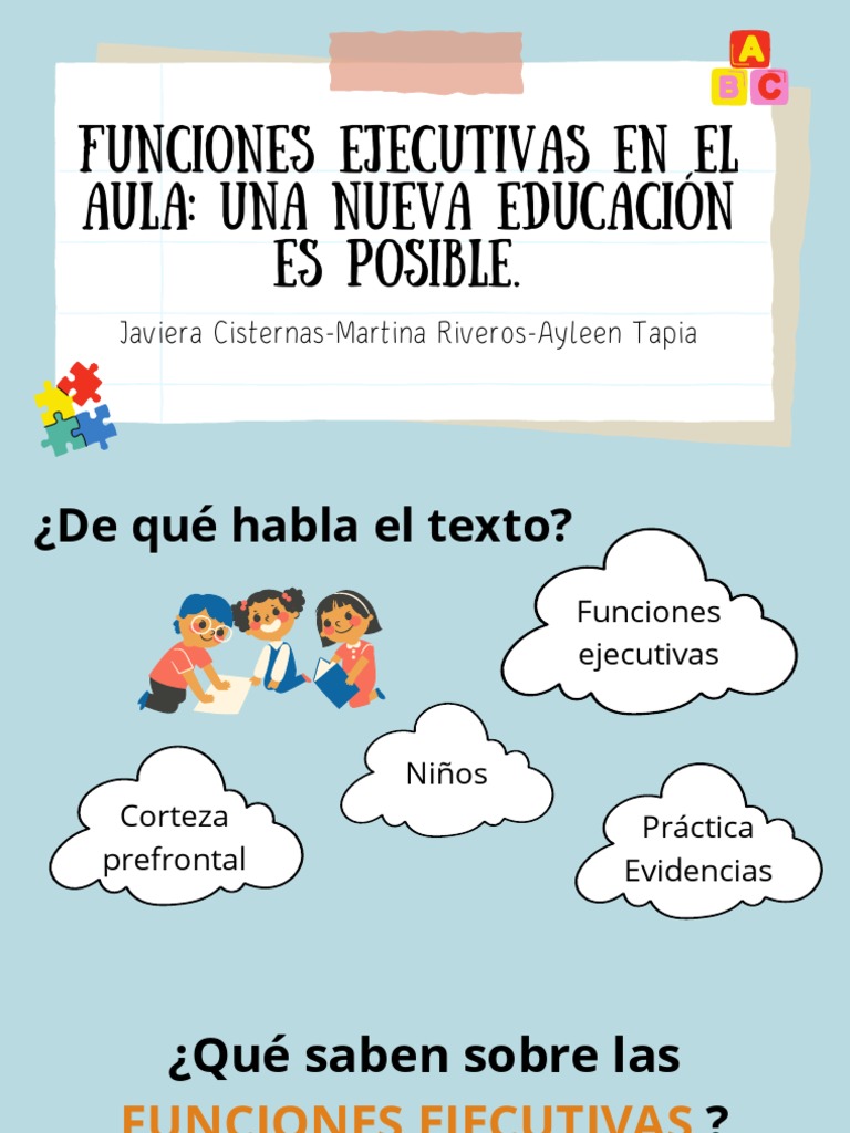 Funciones Ejecutivas en El Aula Una Nueva Educación Es Posible | PDF ...