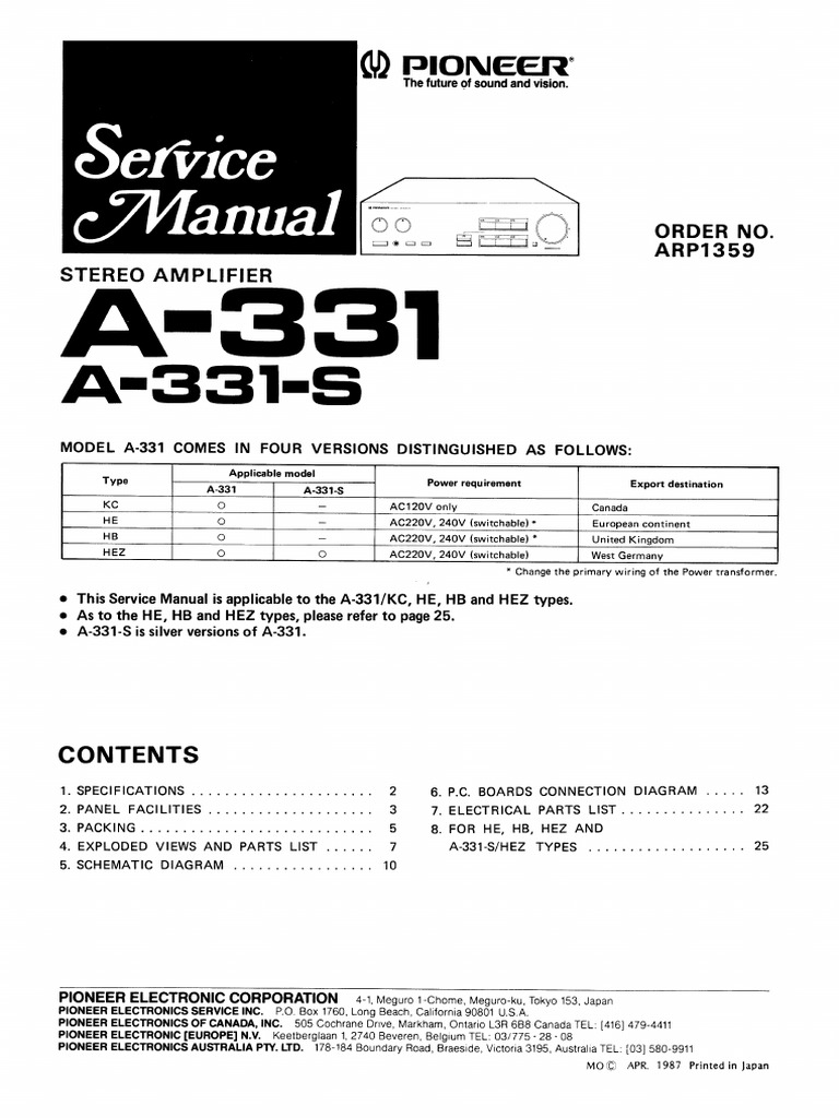 Pioneer A-331 | PDF